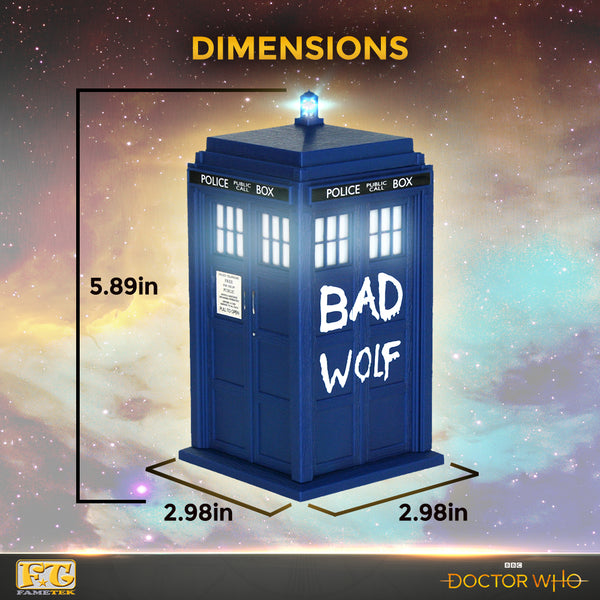 BUNDLE - Doctor Who Bad Wolf Tardis Wireless Bluetooth Speaker and Doc ...